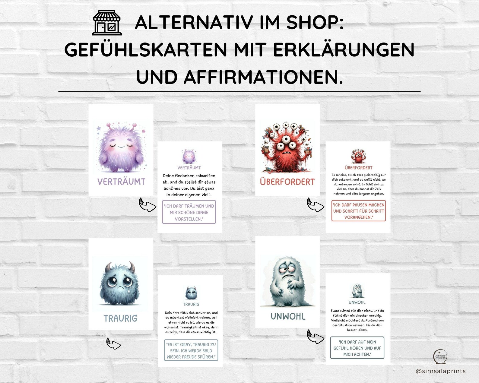 Monster Emotion Cards – Understanding Emotions | Montessori Learning ...