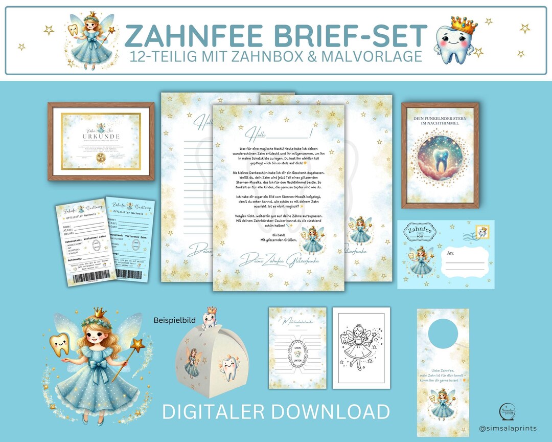 Tooth Fairy Letter Set | Tooth Fairy Letter Template | Mail From the ...