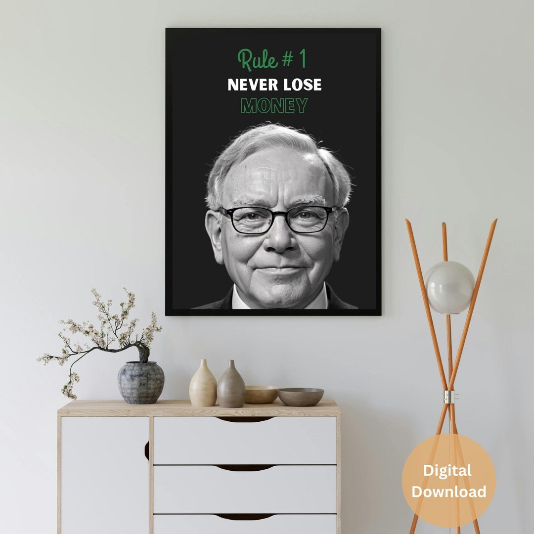 Never Lose Money Warren Buffet Quote, Accountant Office Decor ...