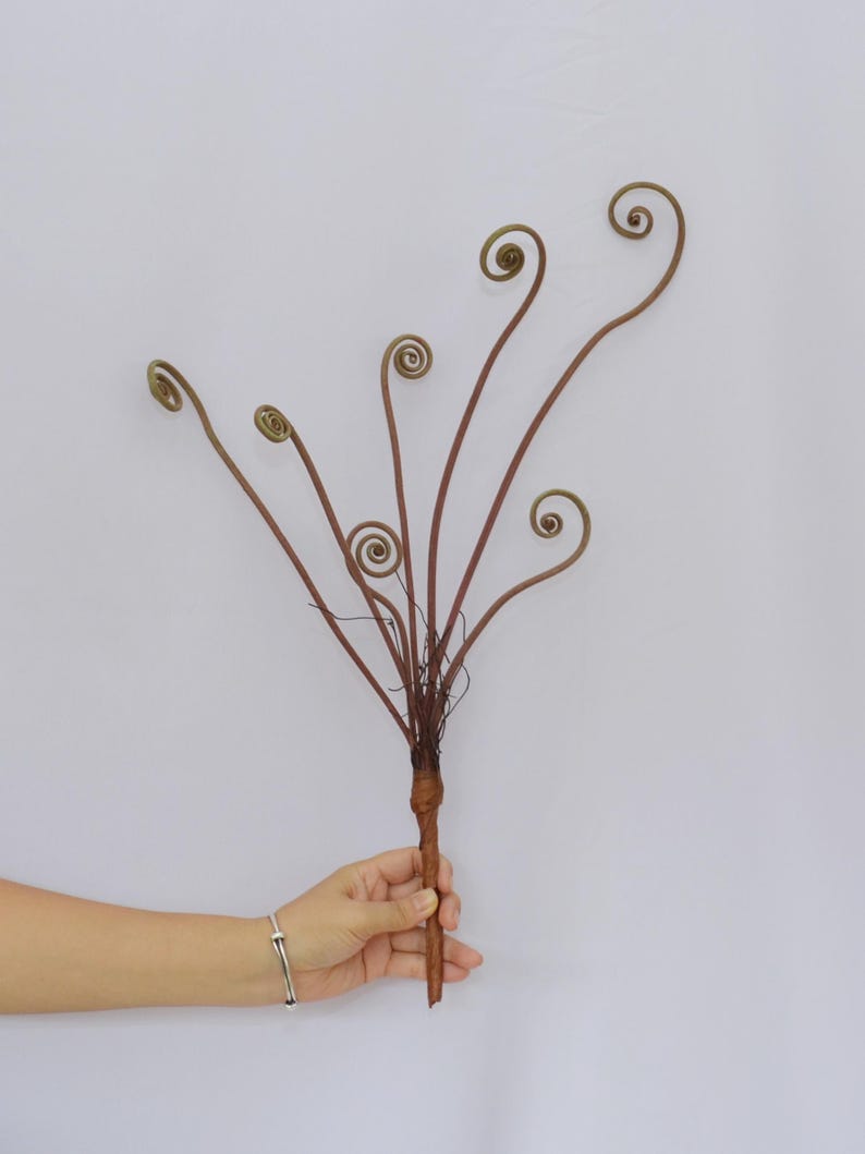 Artificial Fiddlehead Fern Curl, Decorative Spiral Fern, Faux Fern Stem ...