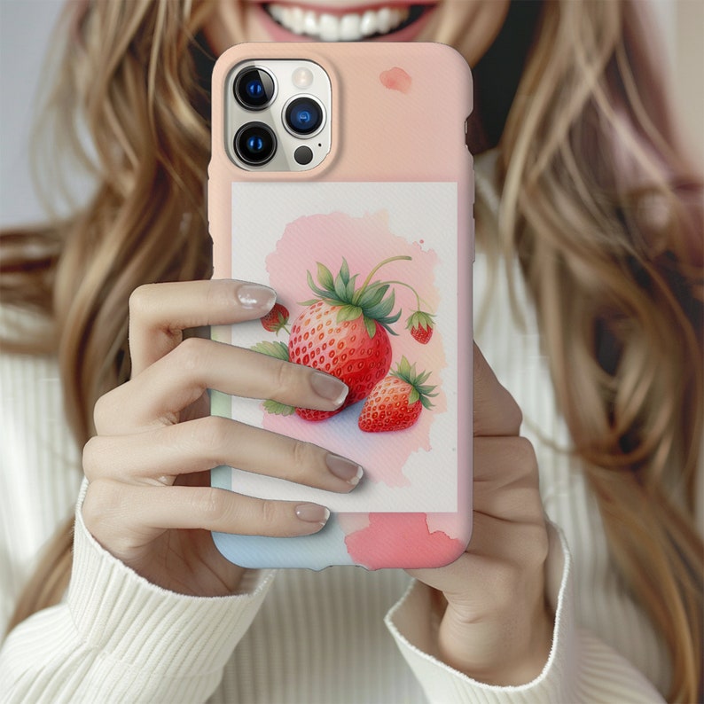 Strawberry Phone Case Strawberries Case for iPhone 15 14 13 12 11 ...
