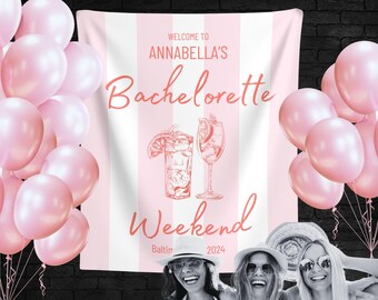 Personalized Party Garland Backdrop Bachelorette Banner Bach Party ...