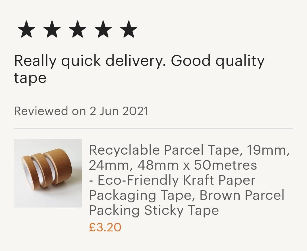 Recyclable Parcel Tape 19mm 24mm 48mm X 50metres | Etsy
