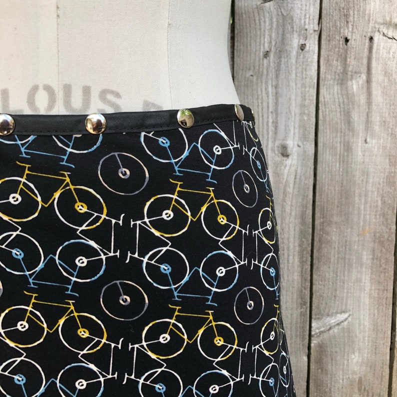 Snap Skirt, Bike Skirt, Black Skirt, Hiking Skirt, Handmade Skirt ...