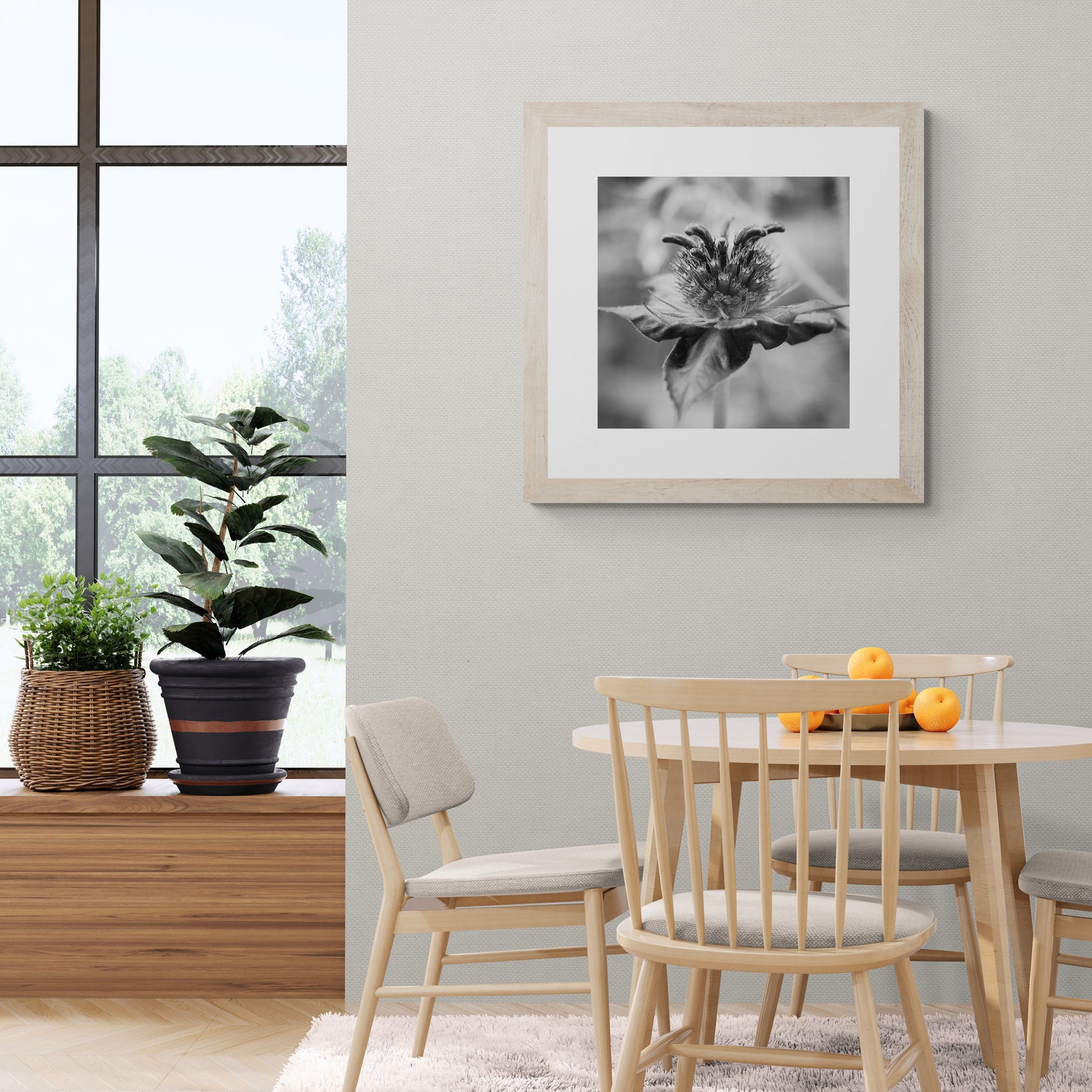 Bee Balm Black and White Photograph | Printable Floral Wall Art ...