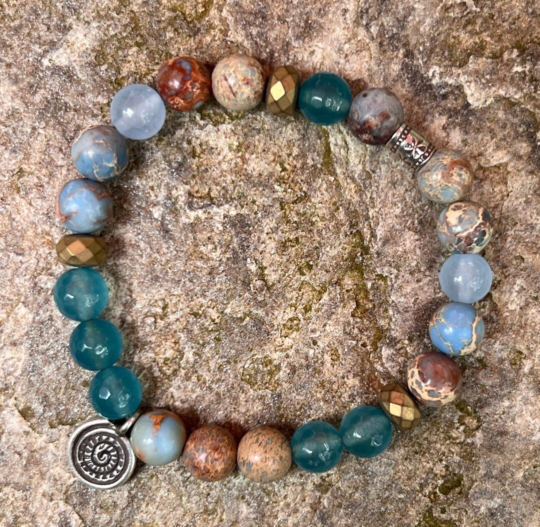 The Ocean Bracelet Sea Sediment Jasper Beach Bracelet - Etsy