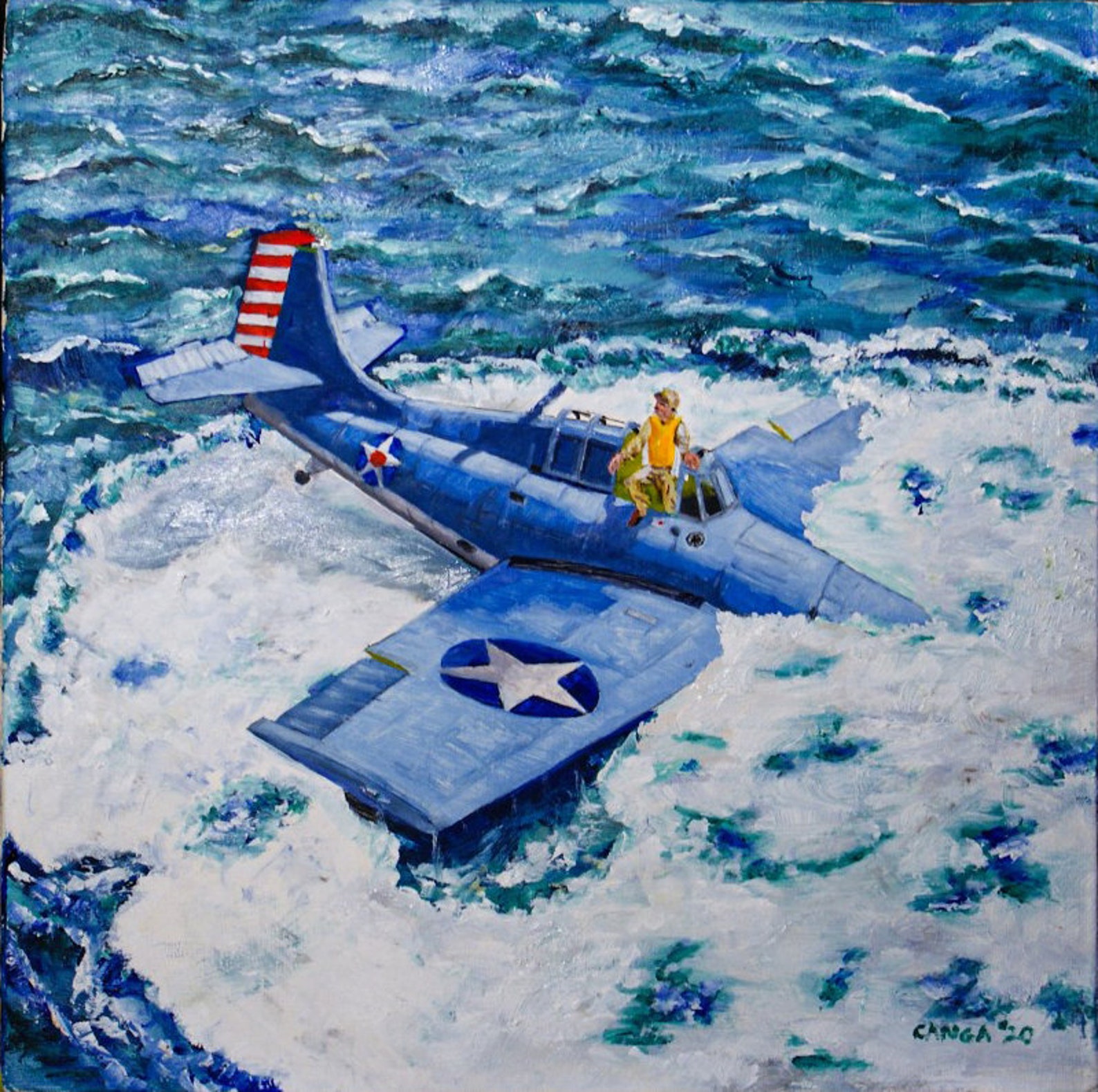 Splash One Wildcat, Ww2, Usn Aviation, Coral Sea, Midway, Airplane - Etsy