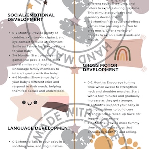 3 Unique Infographics for All Stages of Baby Development: 0-6 Months, 6 ...