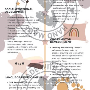 3 Unique Infographics for All Stages of Baby Development: 0-6 Months, 6 ...