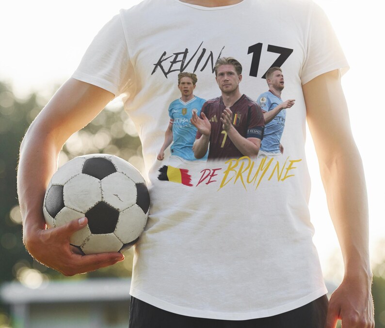 Kevin De Bruyne Soccer T-shirt - Football Shirt, Belgium Fan Merch, Man ...