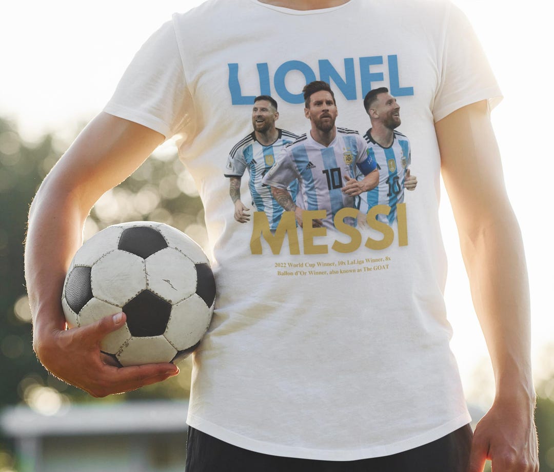 Lionel Messi Soccer T-shirt - Football Shirt, Argentina Fan Merch ...