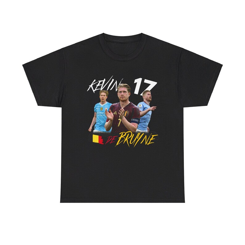 Kevin De Bruyne Soccer T-shirt - Football Shirt, Belgium Fan Merch, Man ...