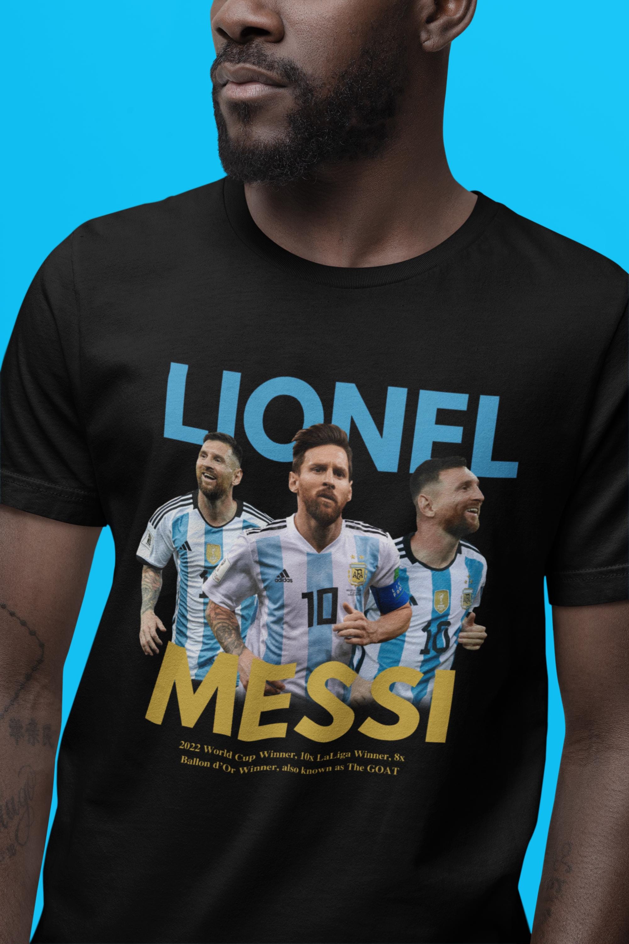 Lionel Messi Soccer T-shirt Football Shirt, Argentina Fan Merch ...