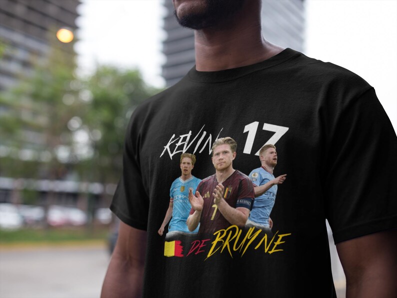 Kevin De Bruyne Soccer T-shirt - Football Shirt, Belgium Fan Merch, Man ...