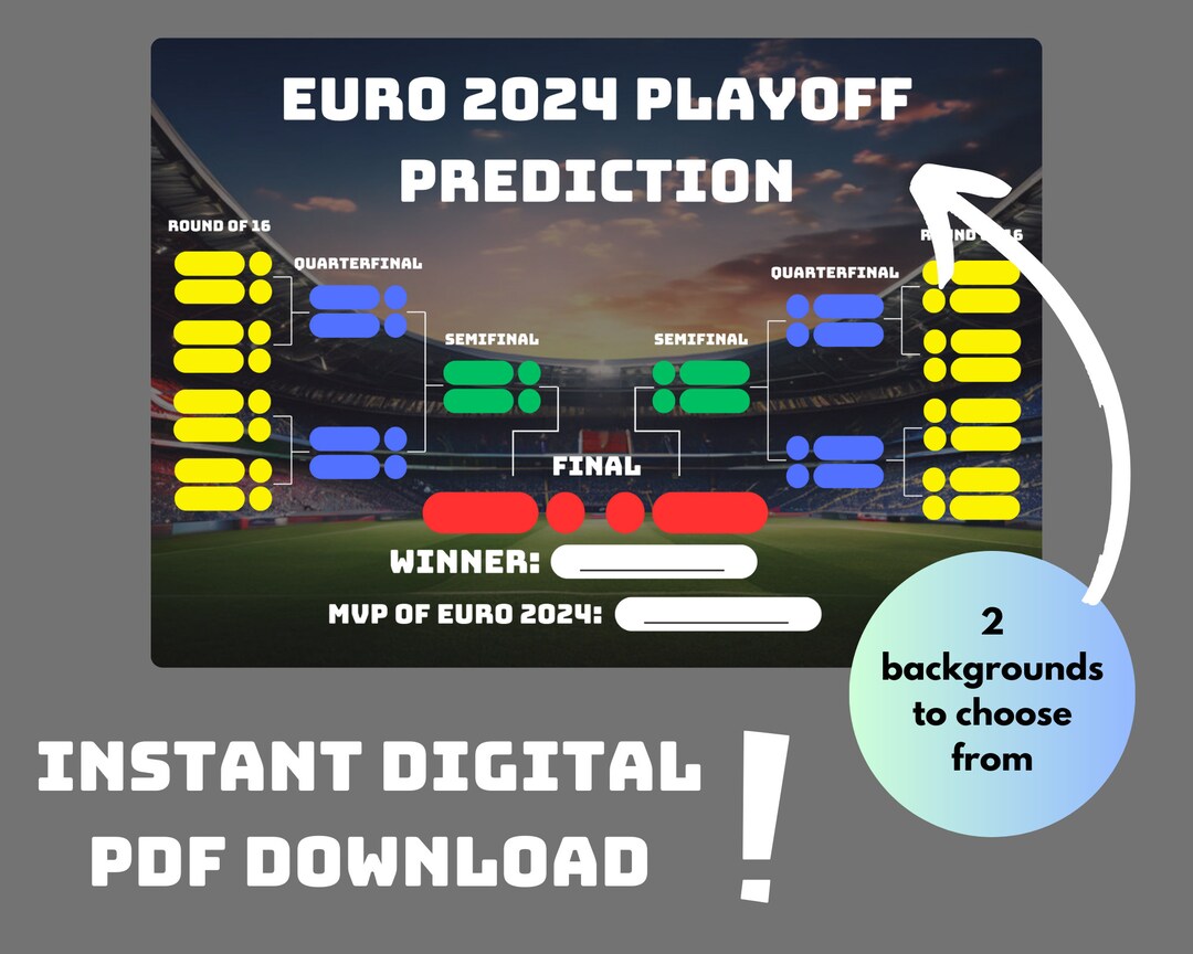 EURO 2024 Football Germany A2/A3 Wall Chart, Prediction, Printable Wall ...