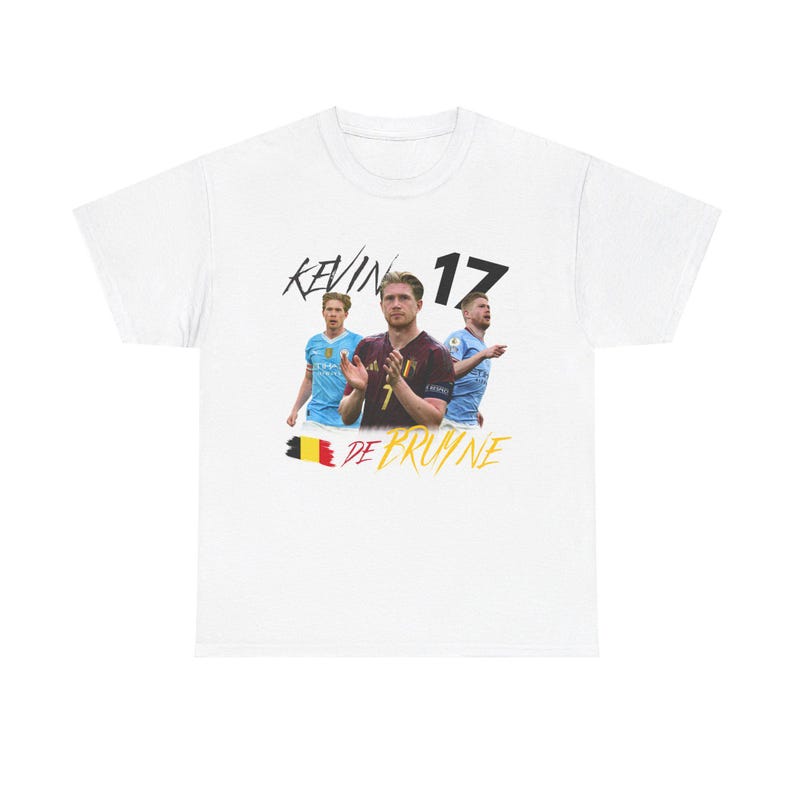 Kevin De Bruyne Soccer T-shirt - Football Shirt, Belgium Fan Merch, Man ...