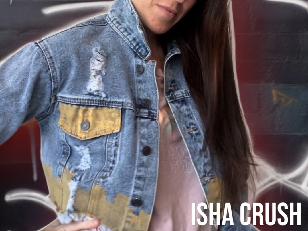 Hand Painted Denim Jacket. Unique and Original Personalized Women's ...