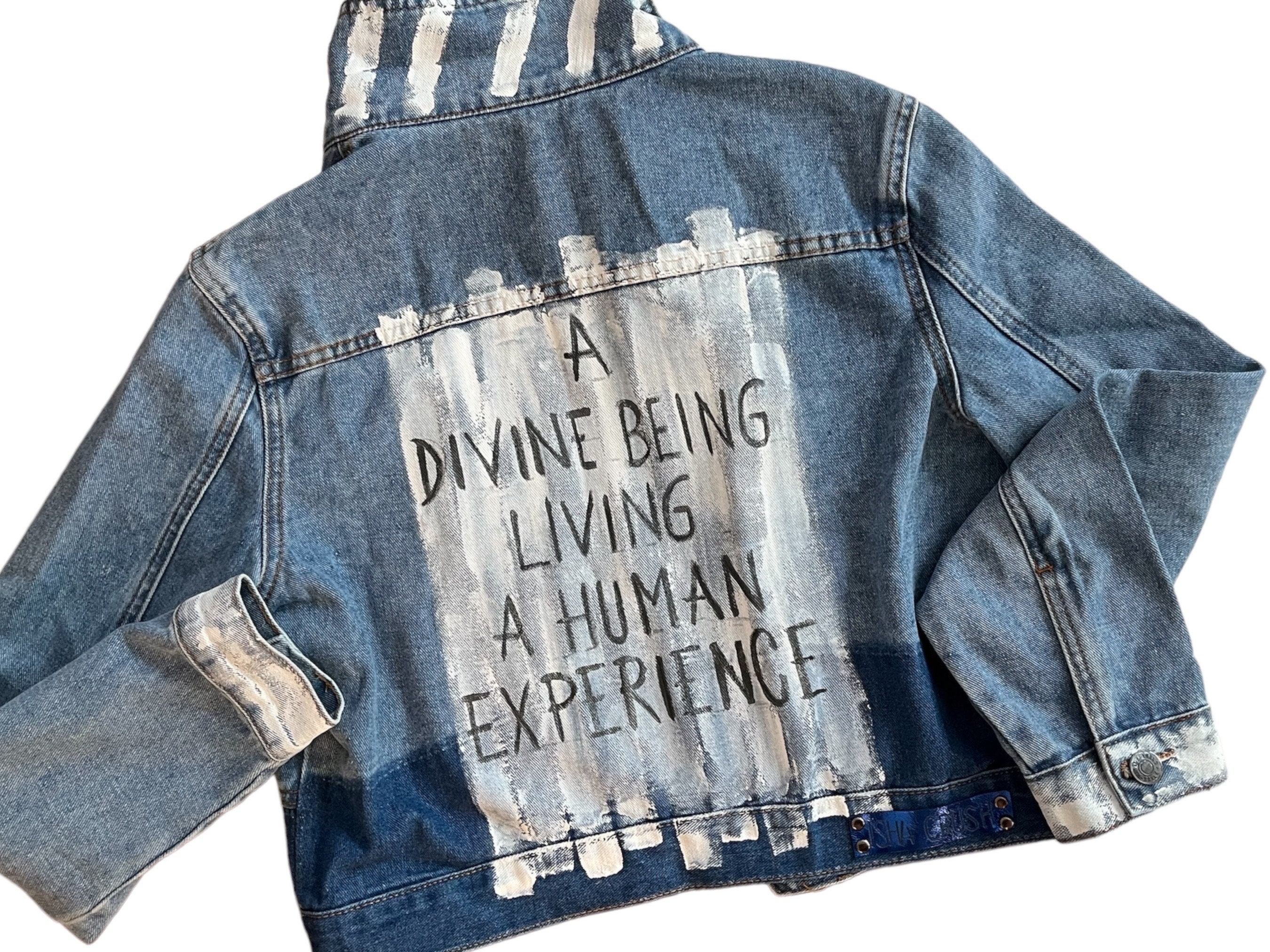 Hand Painted Denim Jacket. Unique and Original Personalized Women's ...