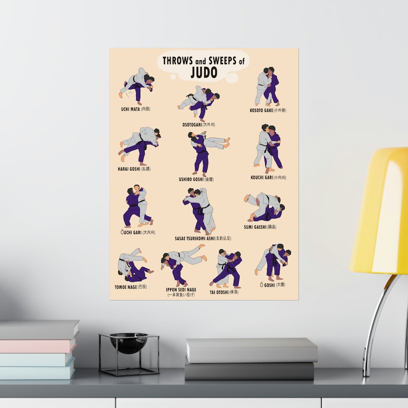 Basic Throws and Sweeps of Judo Print - Etsy