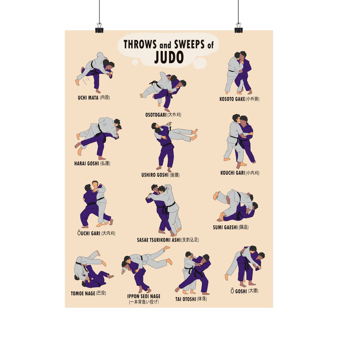 Basic Throws and Sweeps of Judo Print - Etsy