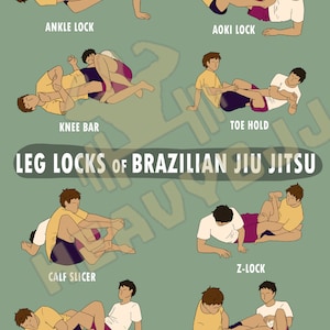 BJJ Leg Locks Downloadable PNG PDF Print - Etsy