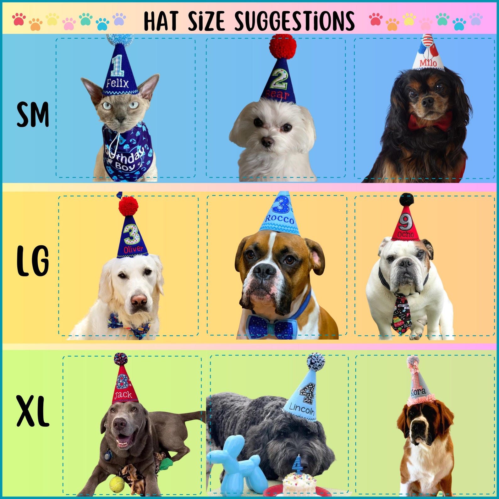 Embroidered Dog Birthday Hat: Personalized Pet Party Keepsake - Etsy