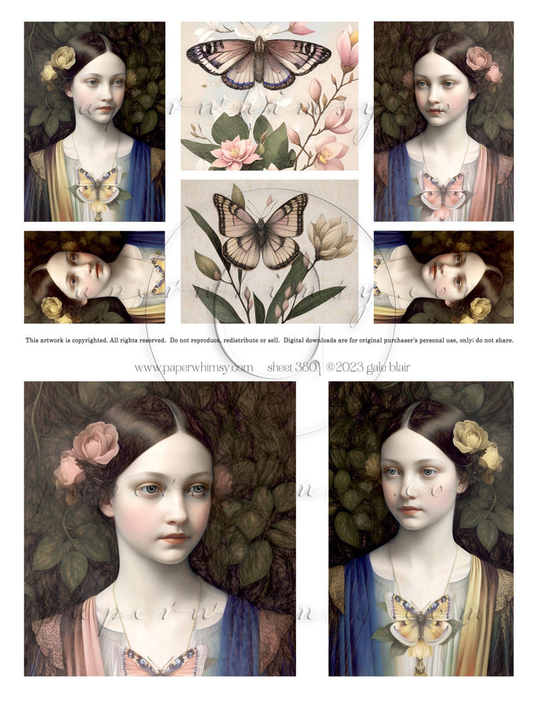 Paperwhimsy Digital Download Collage Sheet 380 PDF - Etsy