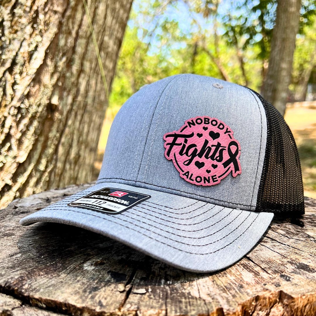 Nobody Fights Alone Hat – Cancer Awareness Trucker Hat With Engraved ...