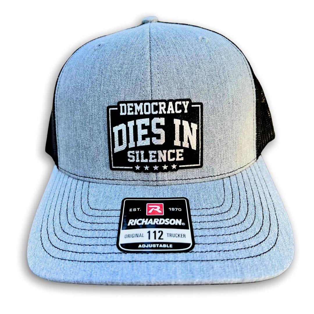 Trucker Hat Pro Democracy Cap for Protest Wear Democracy Dies in ...