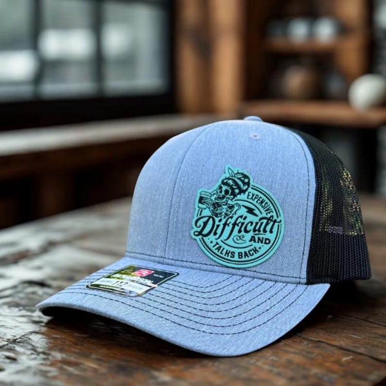 Funny Snapback Trucker Hat – Sassy Richardson Cap With Engraved Leather ...