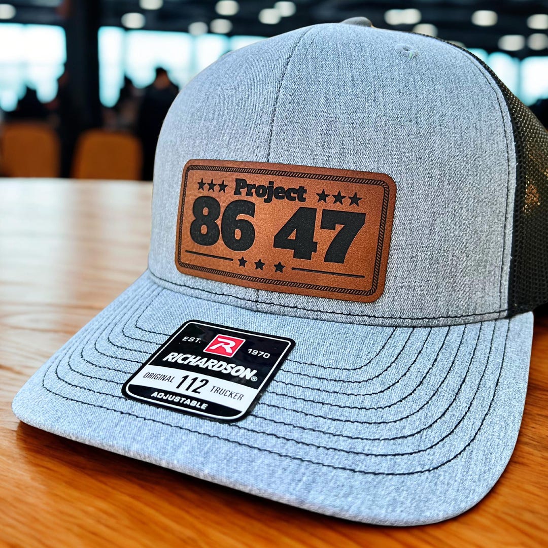 Project 8647 Snapback Trucker Hat - Pro Democracy Gift - Faux Leather ...