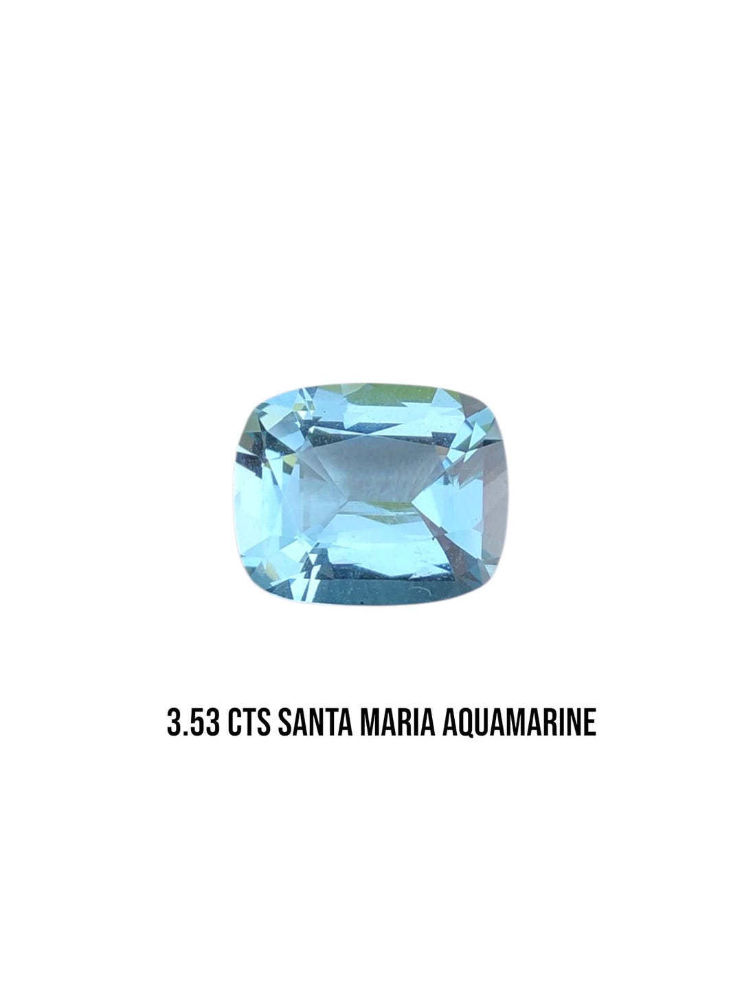 3.53cts GUILD Certificate Natural Aquamarine Santa Maria Color Eye ...