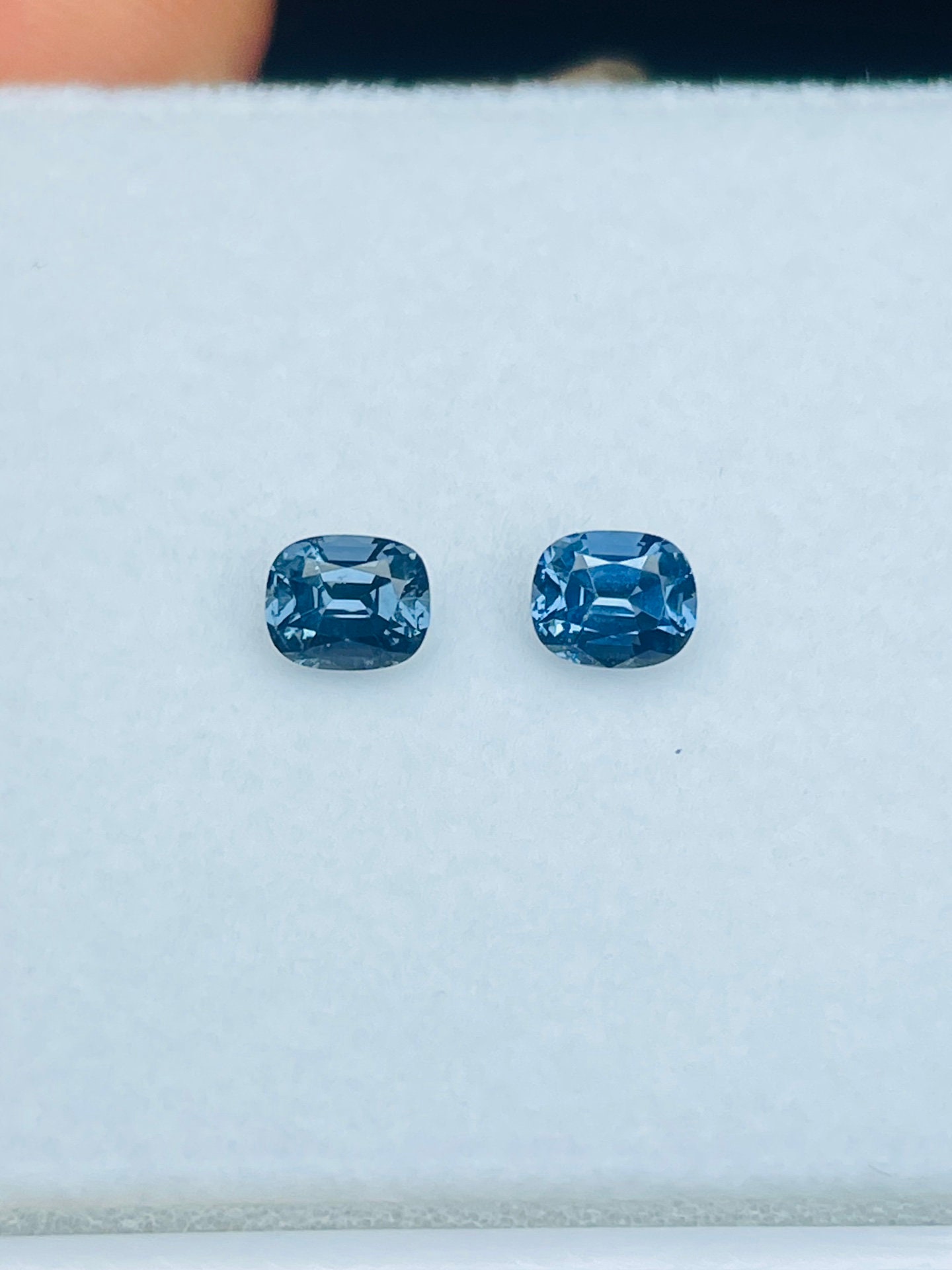 0.87/2 Ct Spinels Pair of Finely Cut , Cobalt Blue Metallic Blue ...