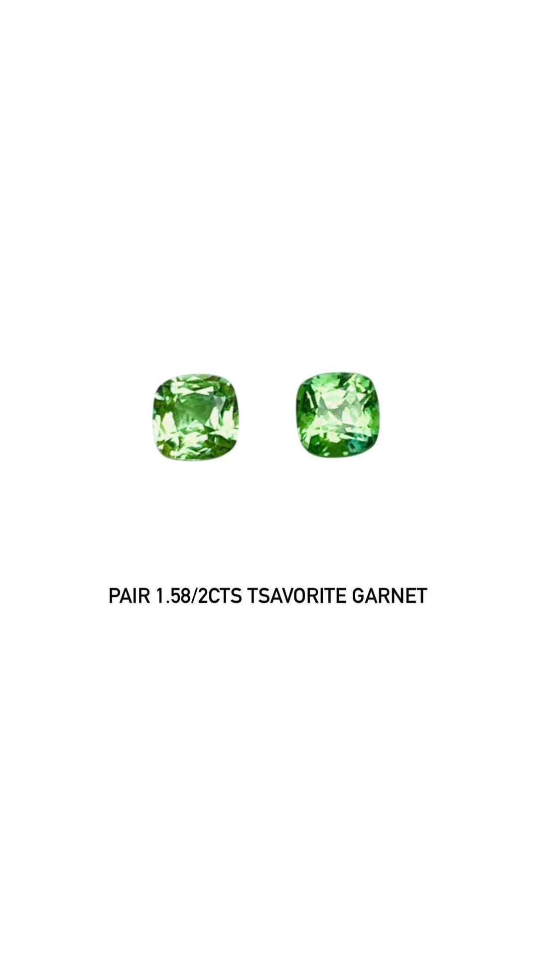 Pair 1.58ct Tsavorite Garnet Wonderful Color Attractive Faceted Gems - Etsy