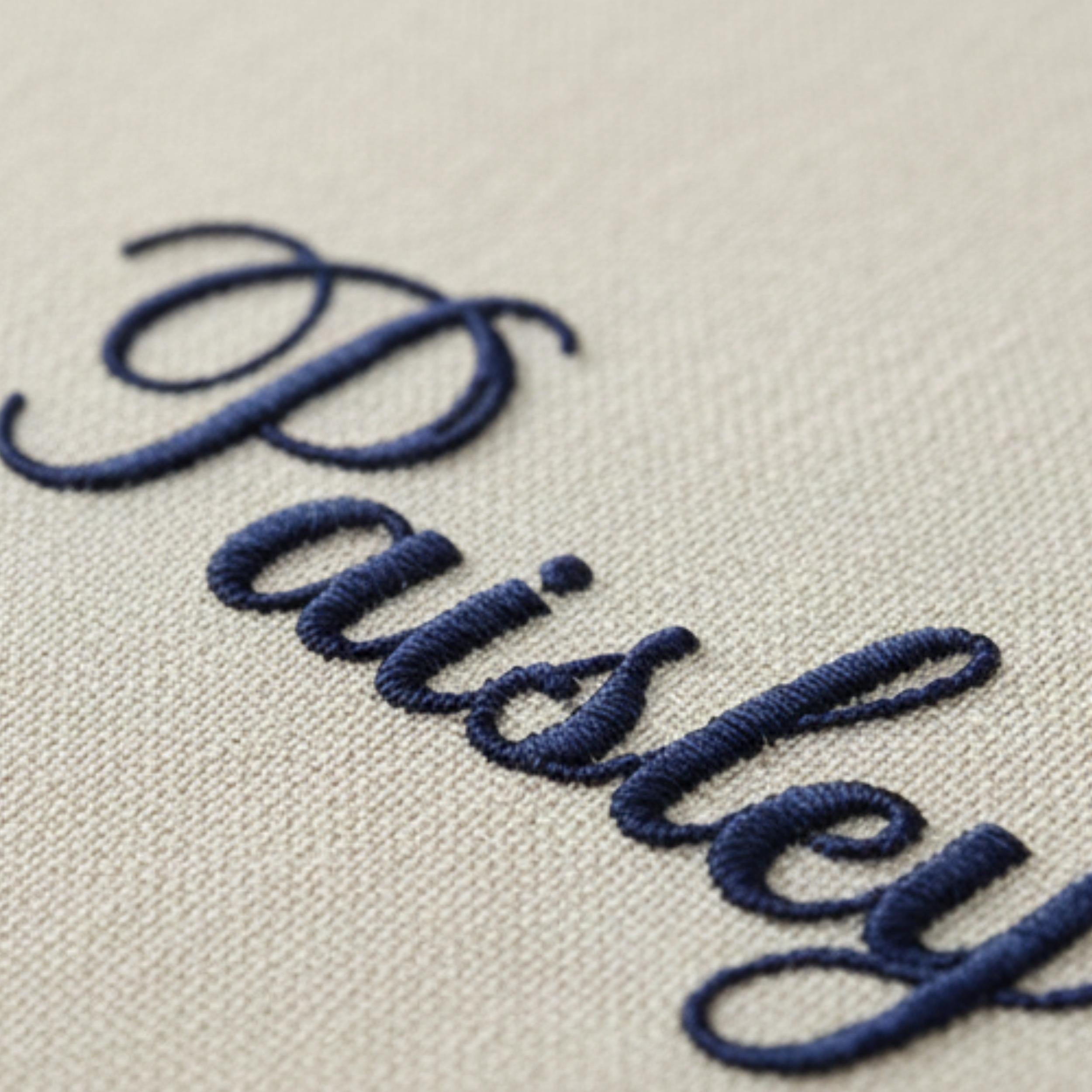 Majestic Cursive Embroidery Font • Elegant Script Alphabet • Satin ...