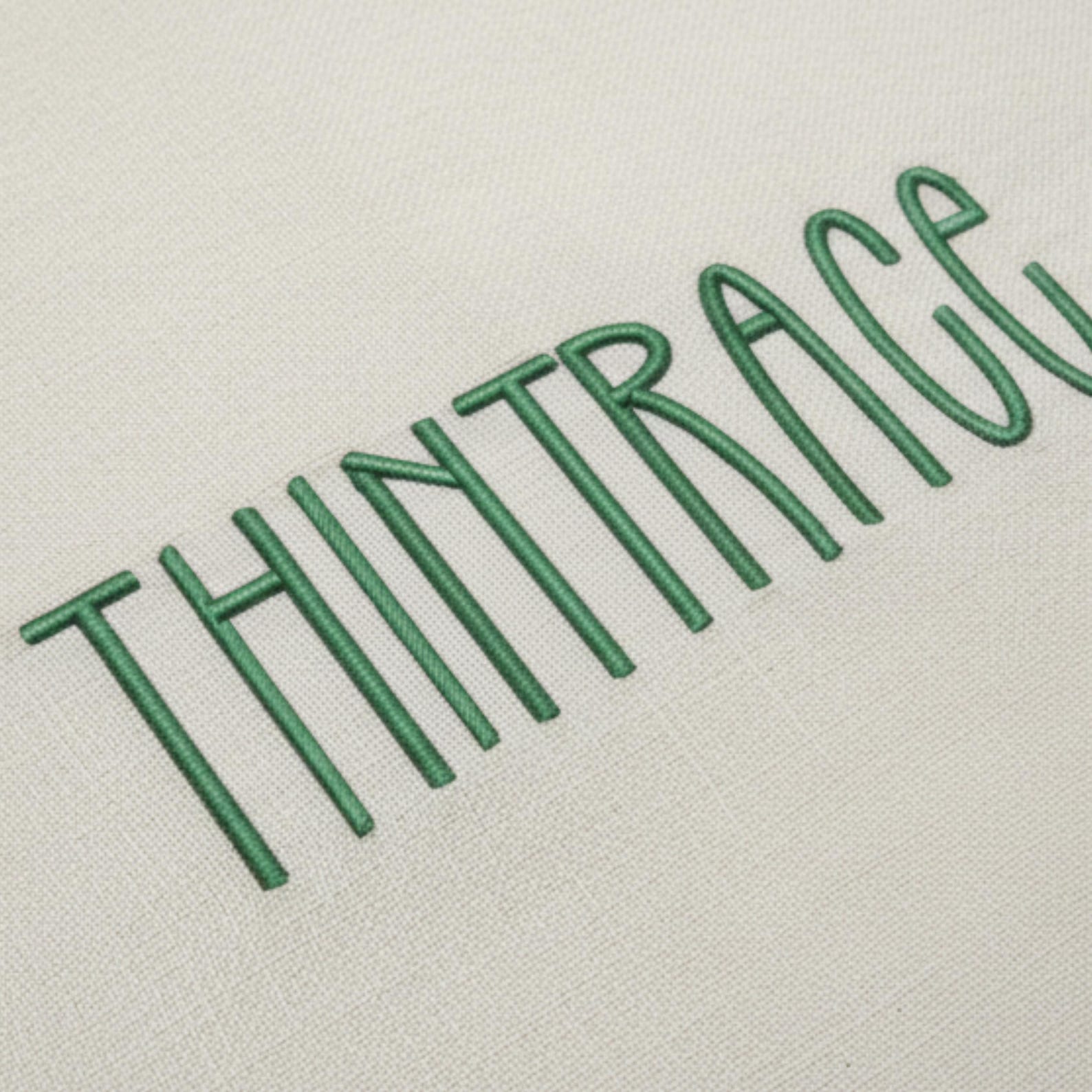 Thintrace Embroidery Font • Tall Skinny Block Alphabet • Satin Stitch ...