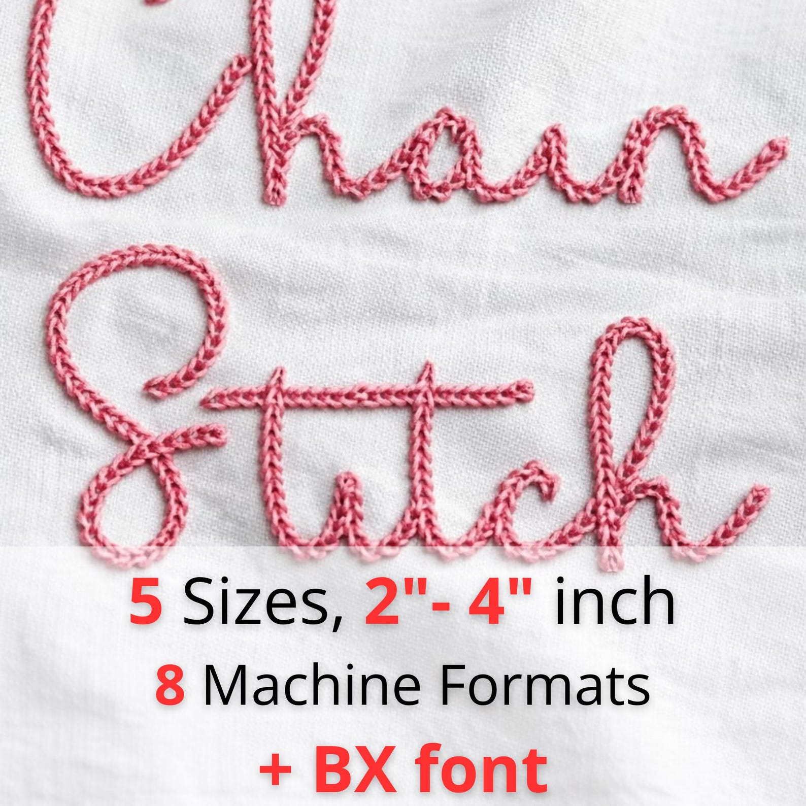 Chain Stitch Script Embroidery Font | Handwritten Chain Stitch Alphabet ...