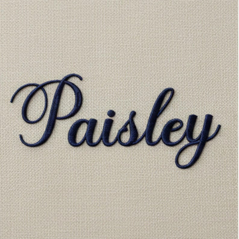 Majestic Cursive Embroidery Font • Elegant Script Alphabet • Satin ...