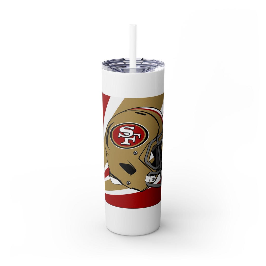 NFL San Francisco 49ers Skinny Tumbler With Straw, 20oz - Football Fan ...