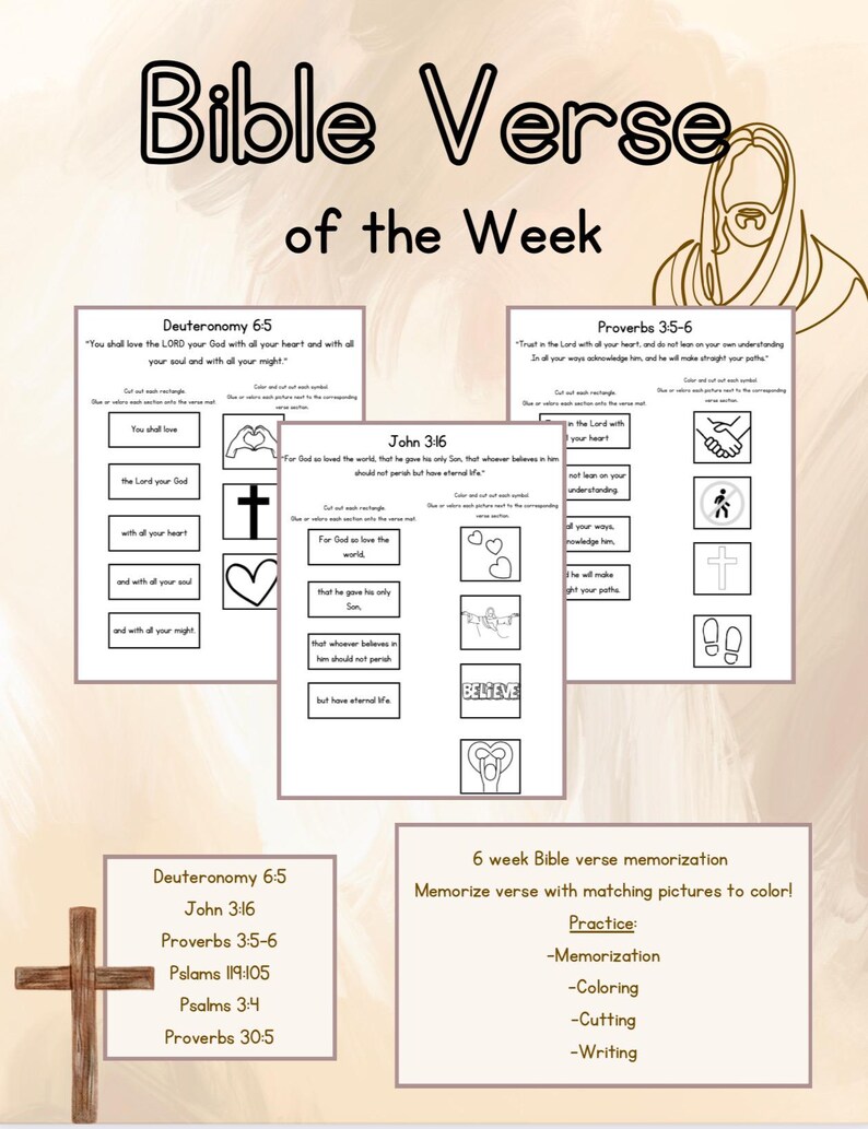 Bible Verse Memorization | Toddler and Elementary Activities ...