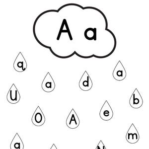 Raindrop Alphabet Coloring Page | Preschool Printable | Learning ...