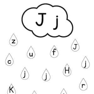 Raindrop Alphabet Coloring Page | Preschool Printable | Learning ...