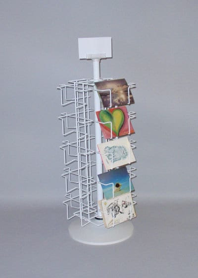 Post Card Display Rack 20 Pockets 4X6 Spinner Postcard Carousel Made in ...