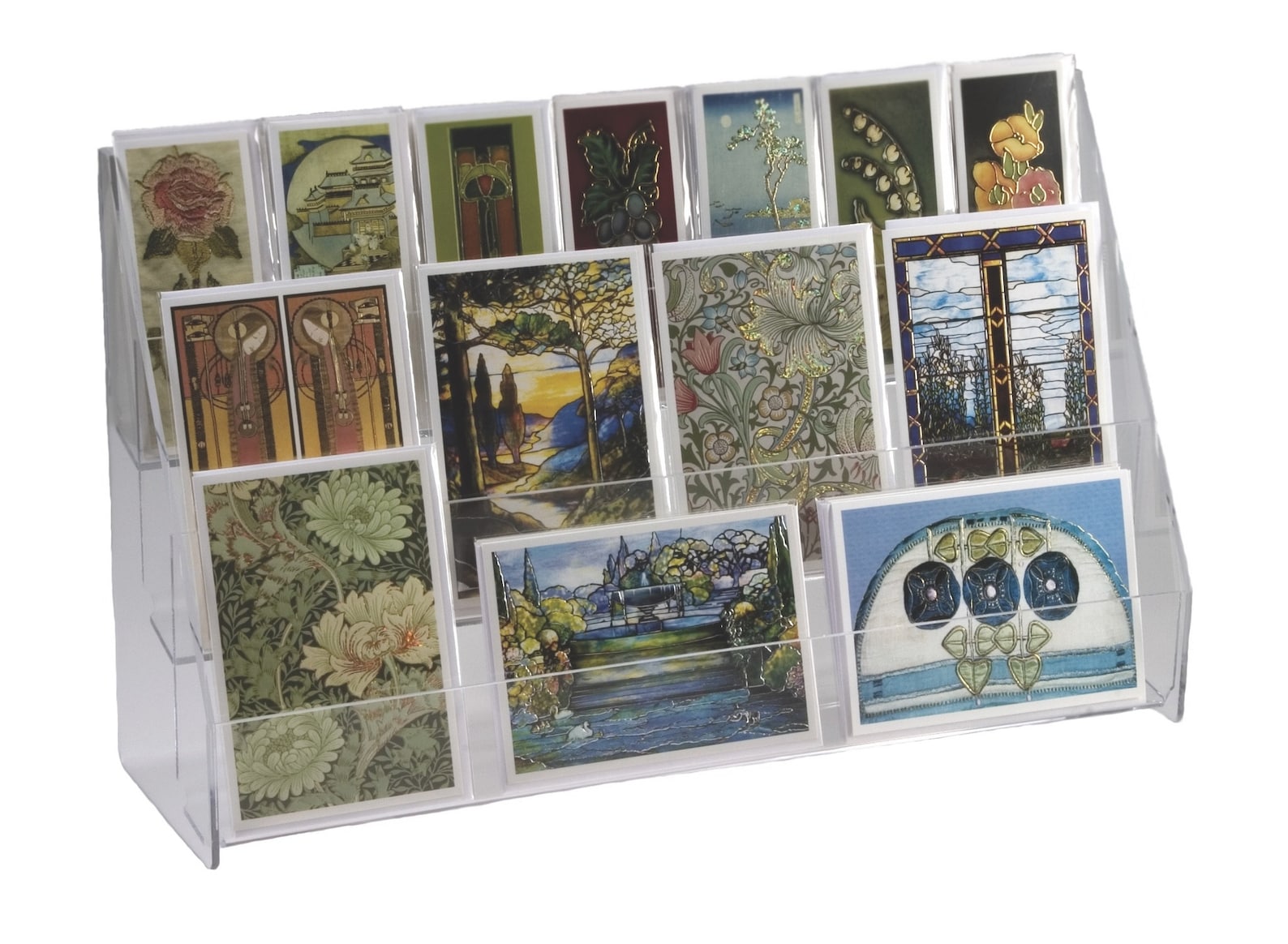 Note Greeting Card Display Rack New Acrylic 3 Tier 24" Counter Rack ...