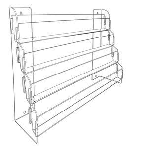 Note Greeting Card Display Rack New Acrylic 6 Tier 24" Counter Rack ...