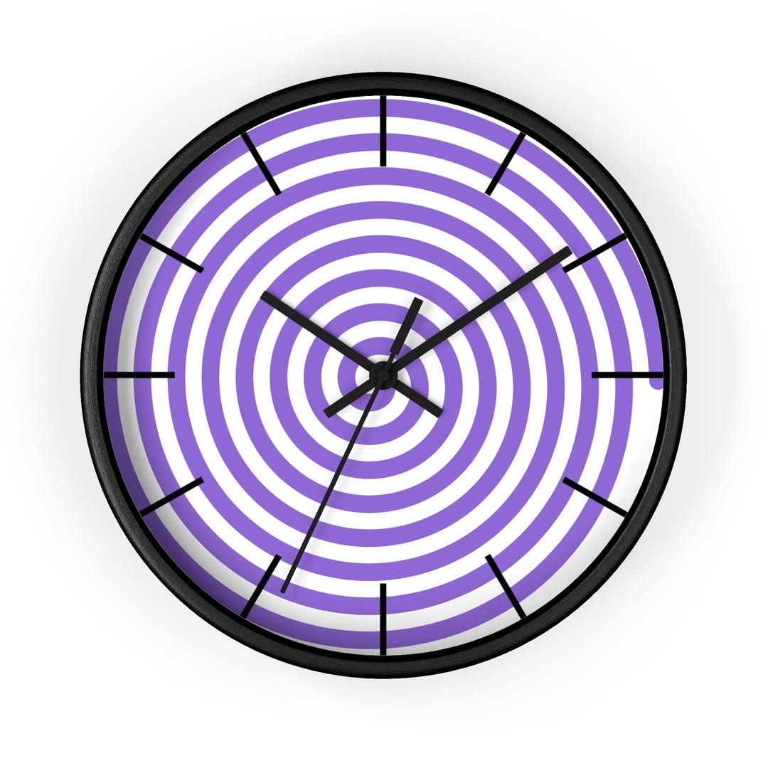 Swirl Wall Clock Art - Wood, Metal, Plexiglass - Silent Clock - Battery ...