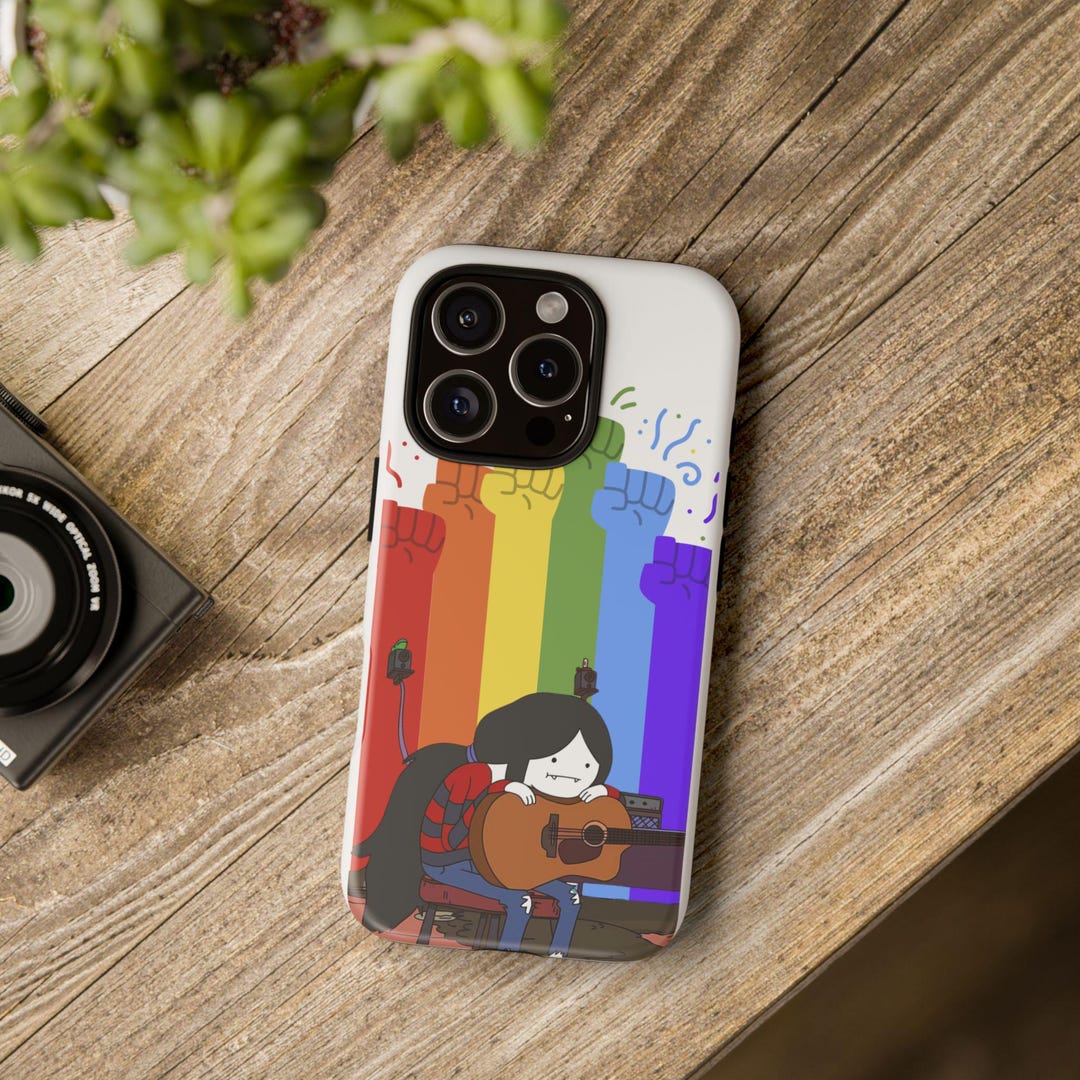 Marceline With Guitar, Vibrant Guitarist Phone Case - Colorful Protest ...
