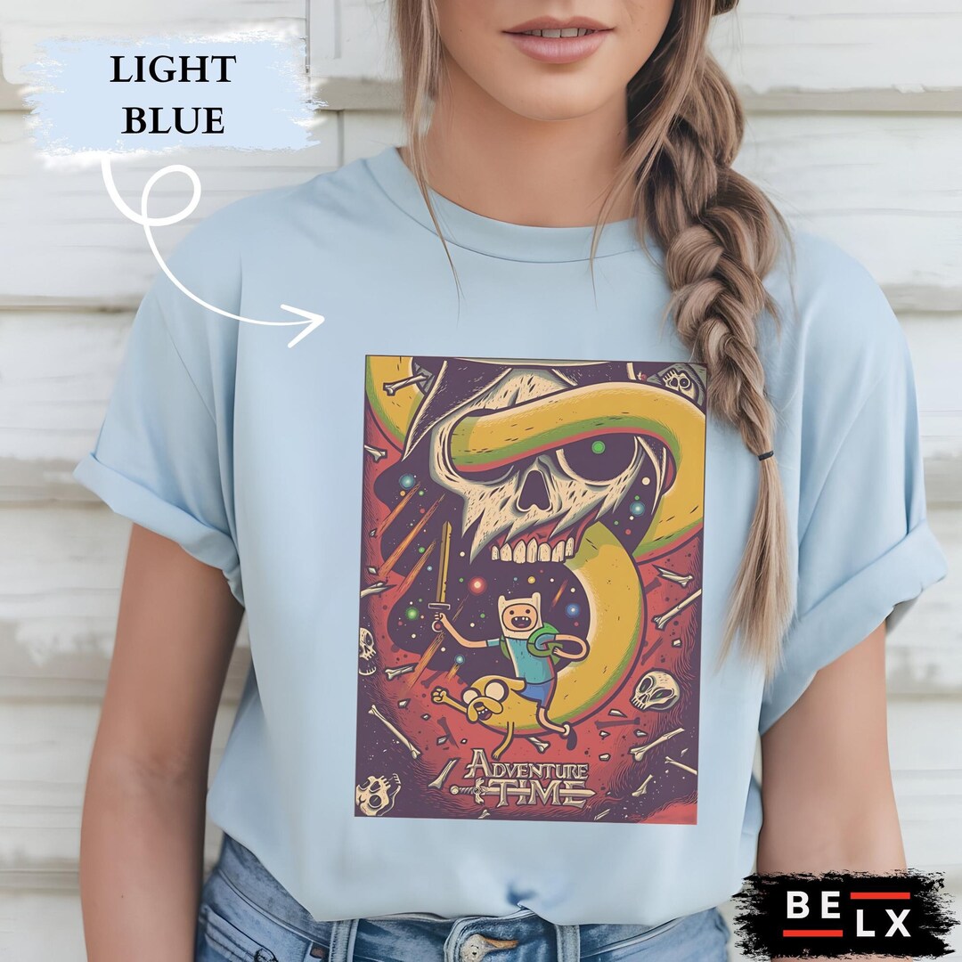 Finn and Jake Poster, Adventure Time Unisex Heavy Cotton Tee, Finn and ...