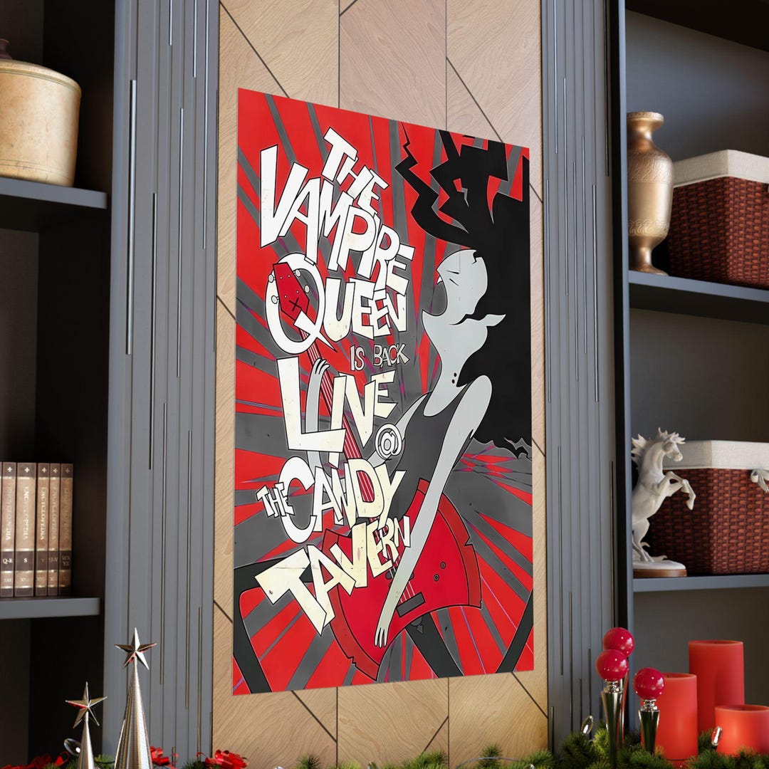 Marceline Vampire Queen Live Concert Poster, Rock Music Art Print, Pop ...