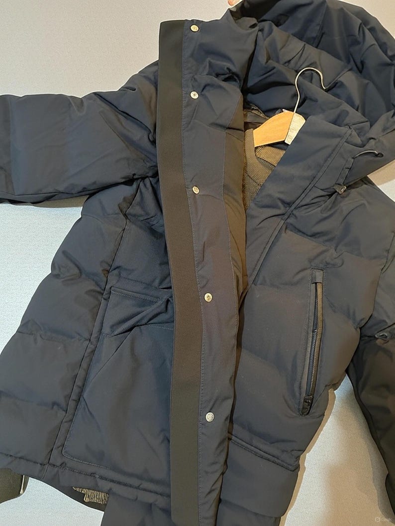 Men’s Long Puffer Jacket | Sky-captain Navy | Custom Handmade in ...